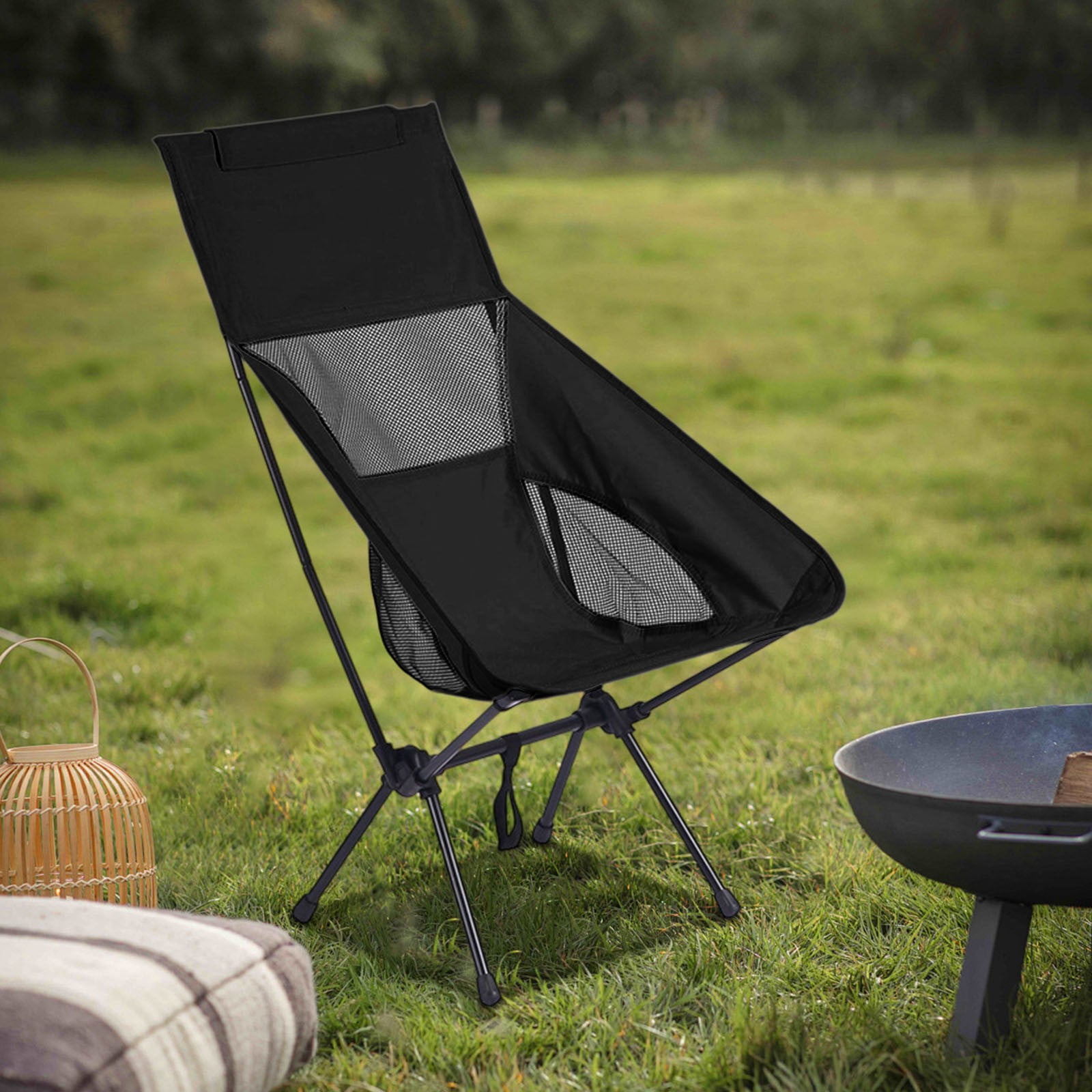 Portable Folding Chair, Outdoor Barbecue Chair, Lightweight Aluminum ...