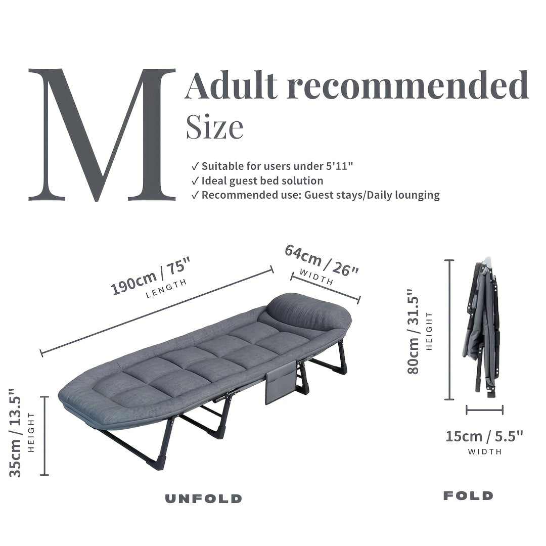 [Portable Folding Cot Bed] 6 Adjustable Portable Folding Cot Bed ...