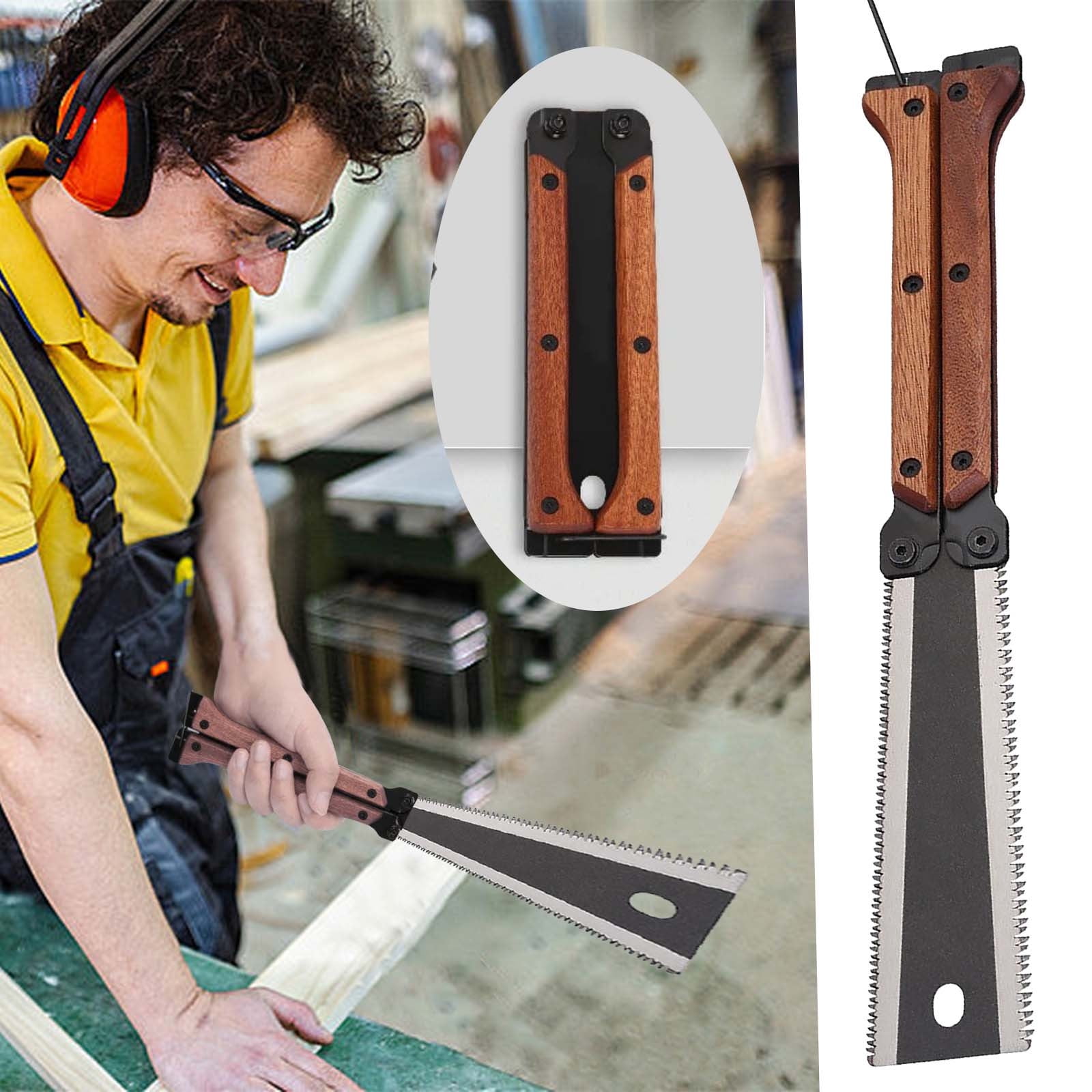 Portable Folding Double Sided Saw,SK5 Steel Blade Woodworking Hand Saw ...