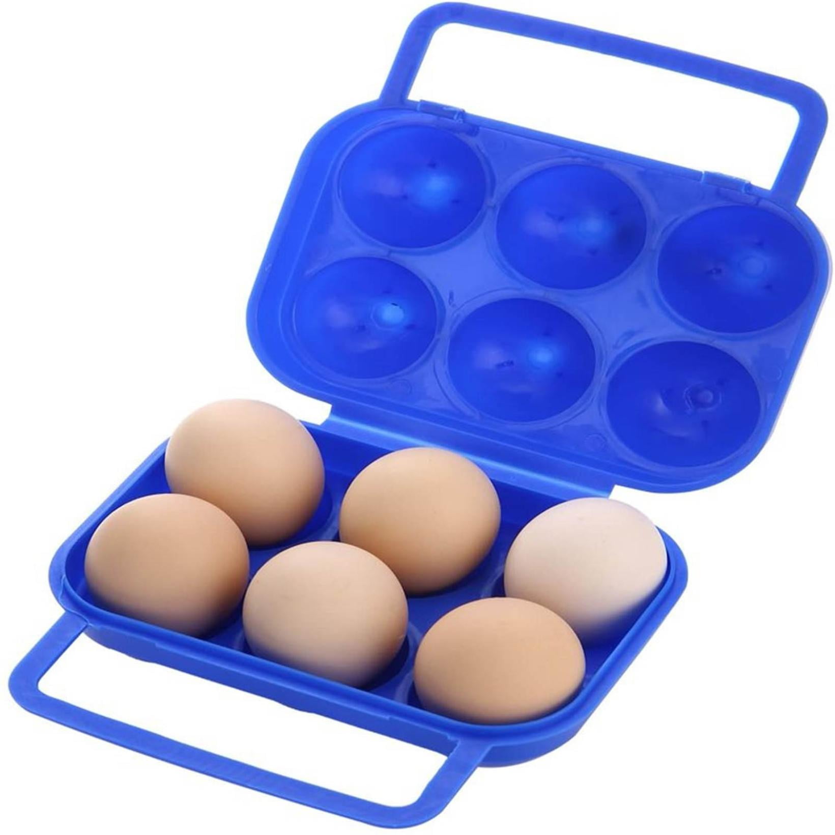 Portable Folding Egg Carrier Holder Storage Box Container for 6 Eggs ...
