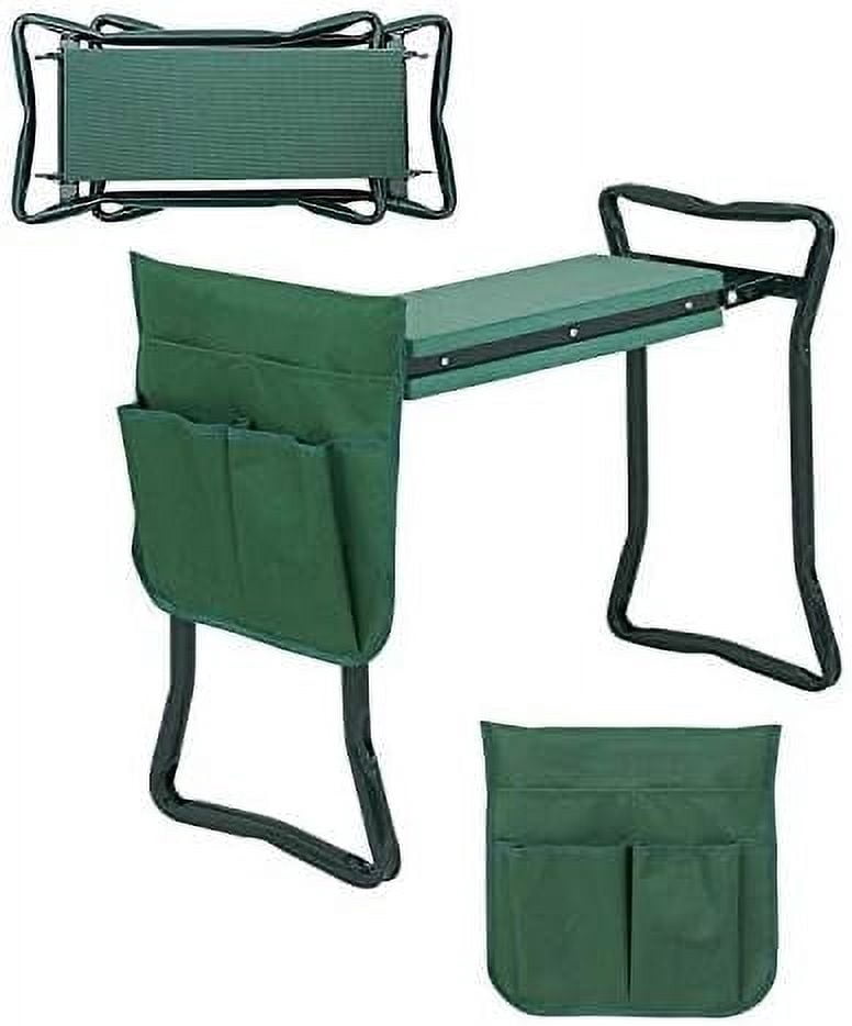Portable Folding Garden Kneeler Seat with Free Tool Pouches Lightweight ...