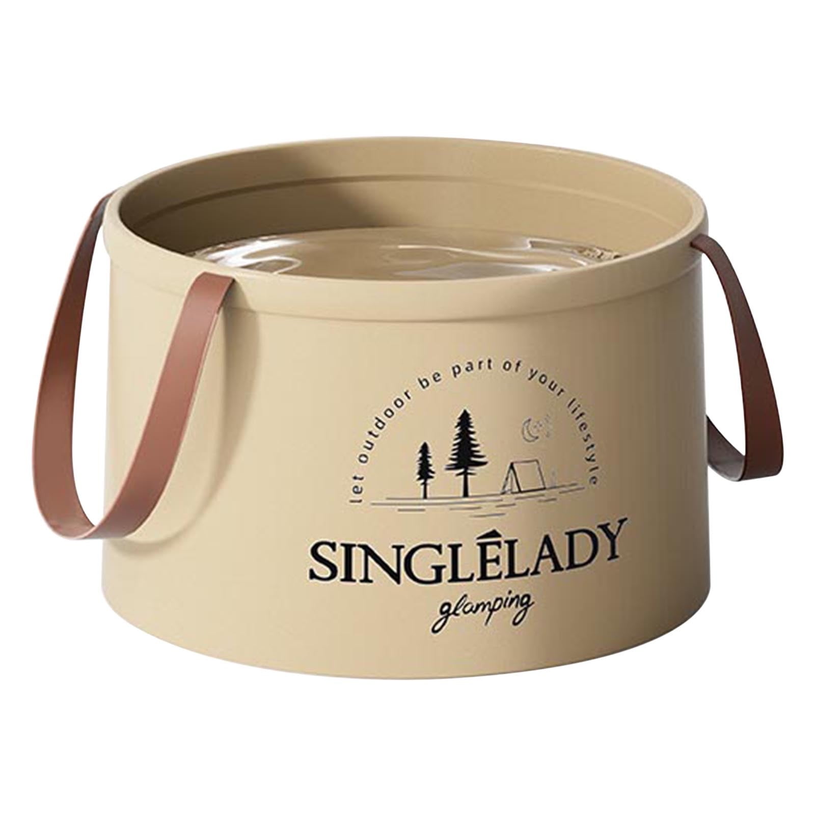 Portable Folding Hand-Carry Basin | Travel Laundry Bucket & Ice Holder ...