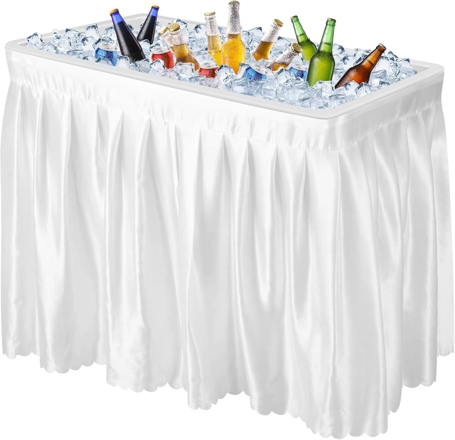 Portable Folding Ice Cooler Table - Outdoor Cooler 4 Foot Table with ...