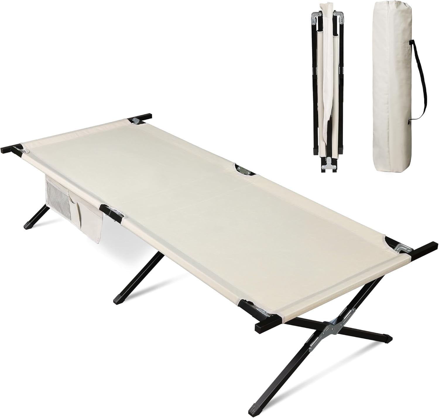 Portable Folding Military Camping Cot - Adult Size (300 Lbs Load ...