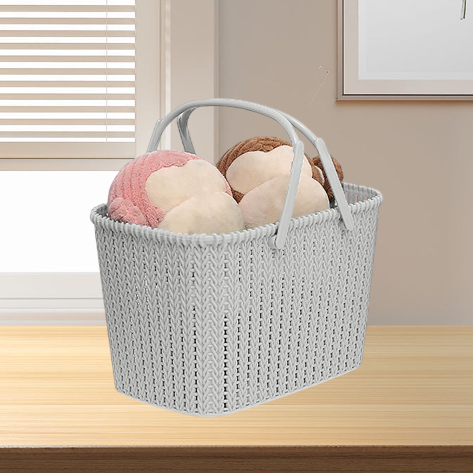 Portable Folding Plastic Bathroom Storage Basket for Shower ...