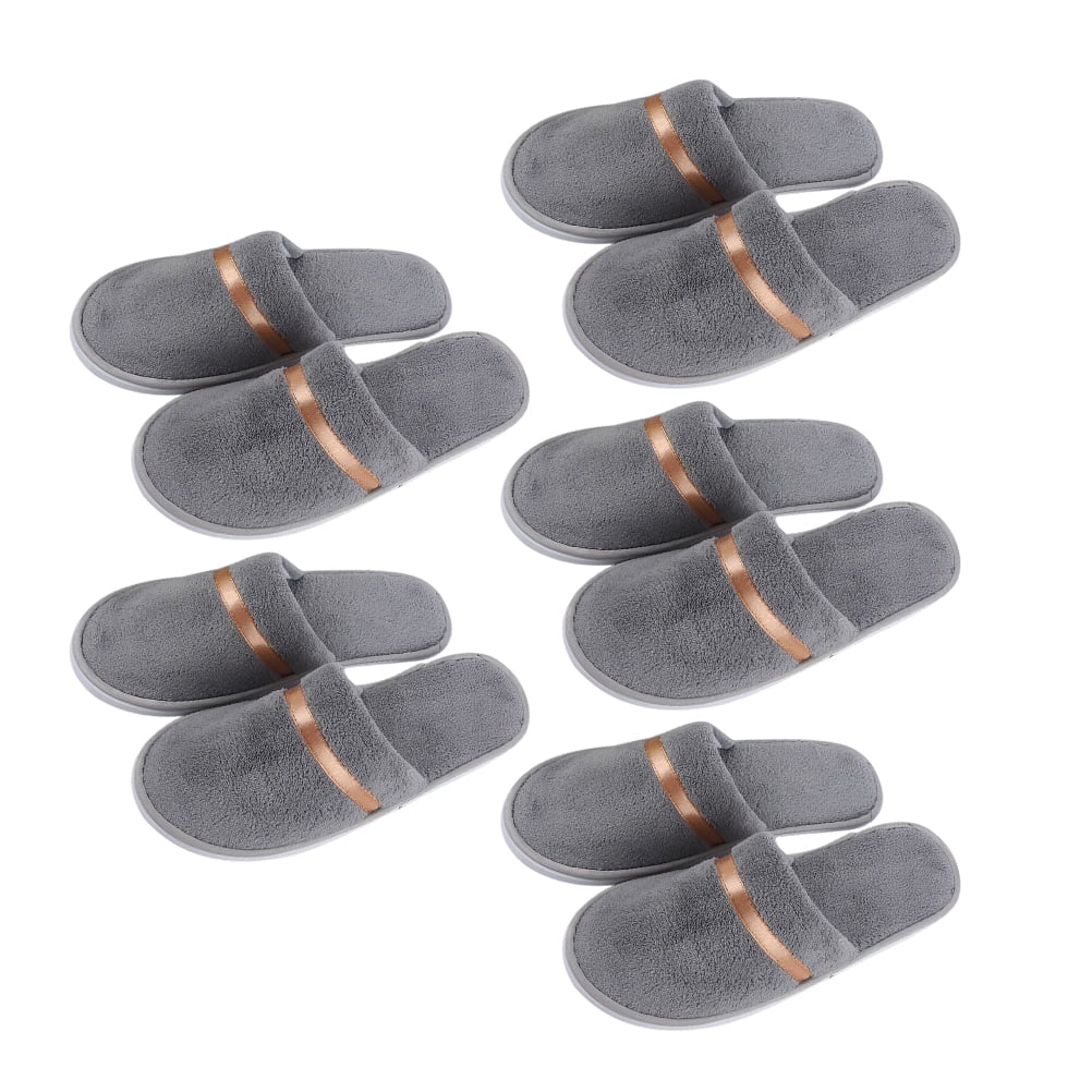 Portable Folding Slippers 5 Pairs Men Indoor Hotel Bulk Mens House for ...