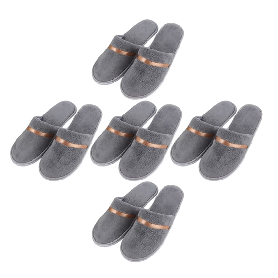 Portable Folding Slippers 5 Pairs for Men Indoor Man Disposable ...