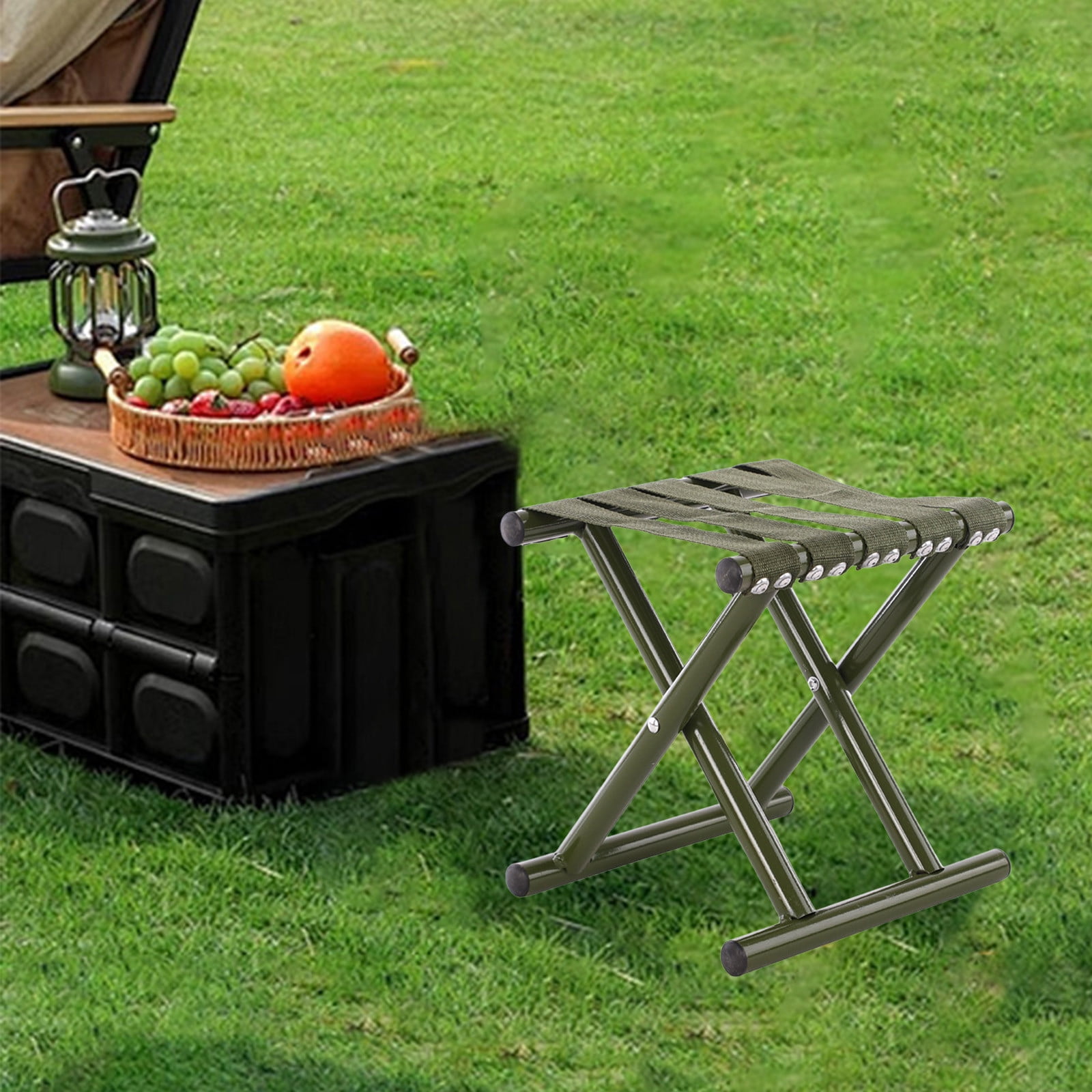 Portable Folding Stool Chair,Lightweight Aluminum Camping & Fishing ...