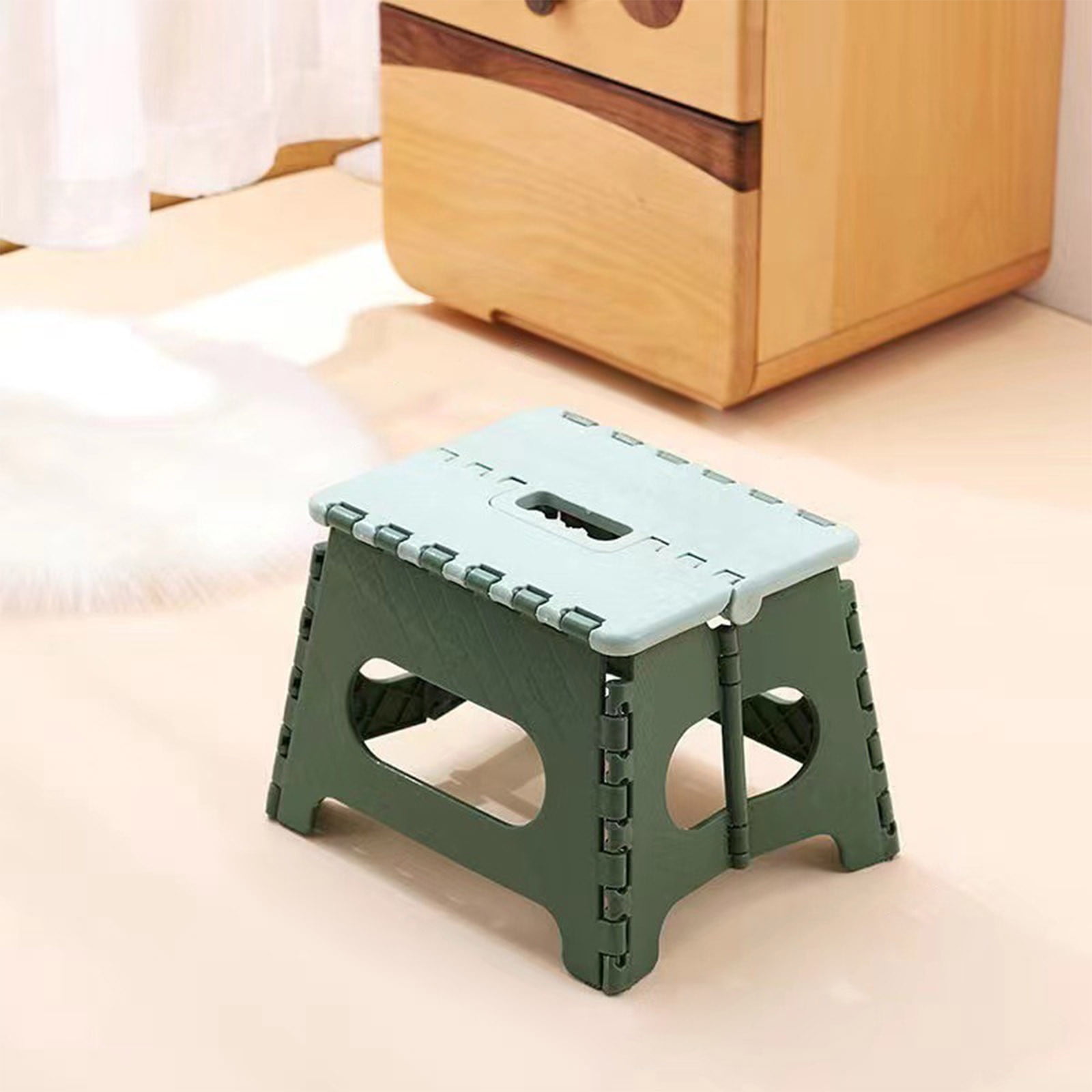 Portable Folding Stool with Load Capacity up to 100kg - Space-Saving ...