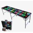 Portable Folding Table with PARTY PONG Graphic - Adjustable Length 8 ft ...