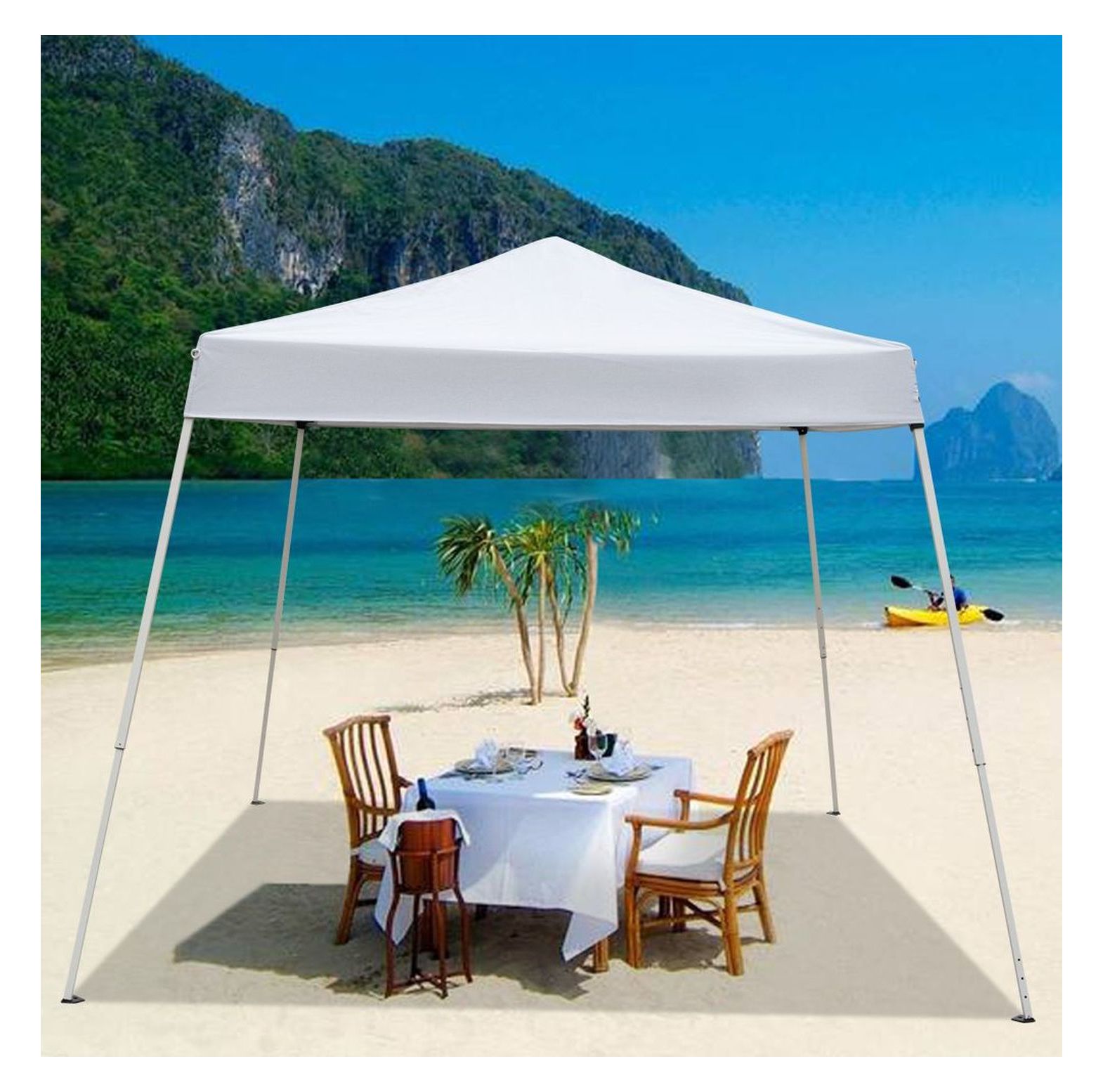 Portable Folding Tent 3x3m Waterproof Outdoor Shelter White Canopy ...