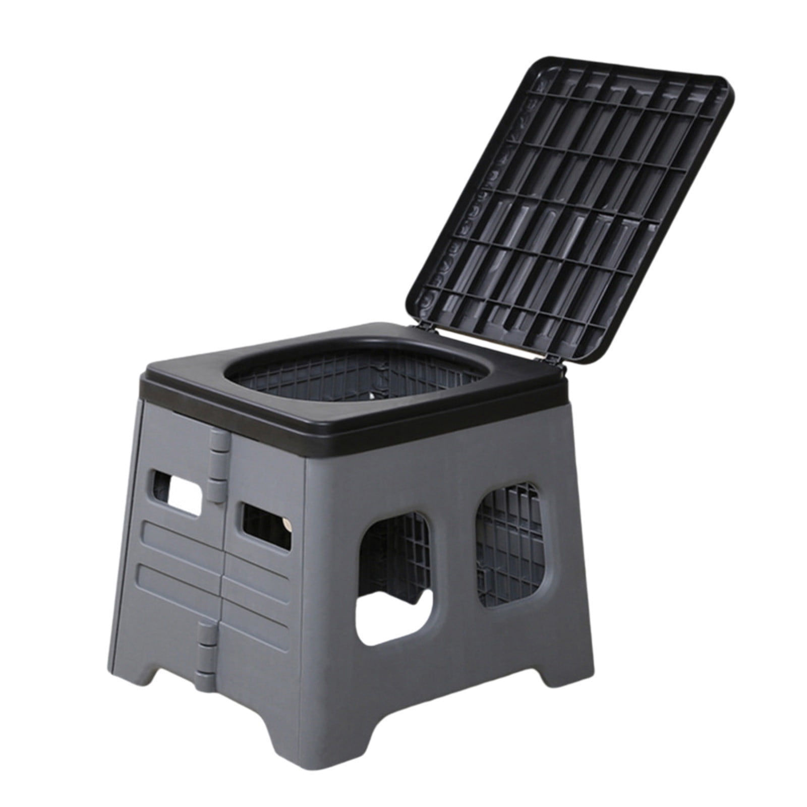 Portable Folding Toilet with Lid, Foldable Portable camping Toilet ...
