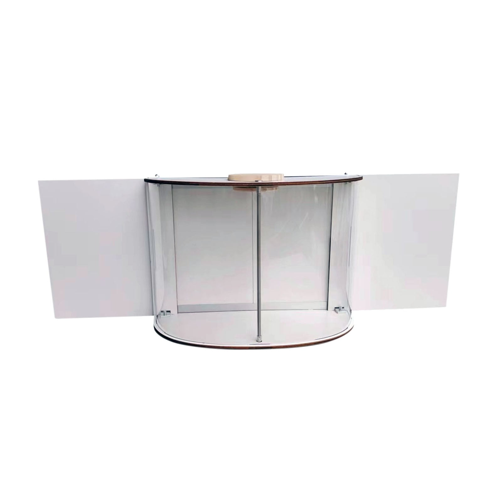 Portable Folding Trade Show Counter with Storage Shelves, Lightweight ...