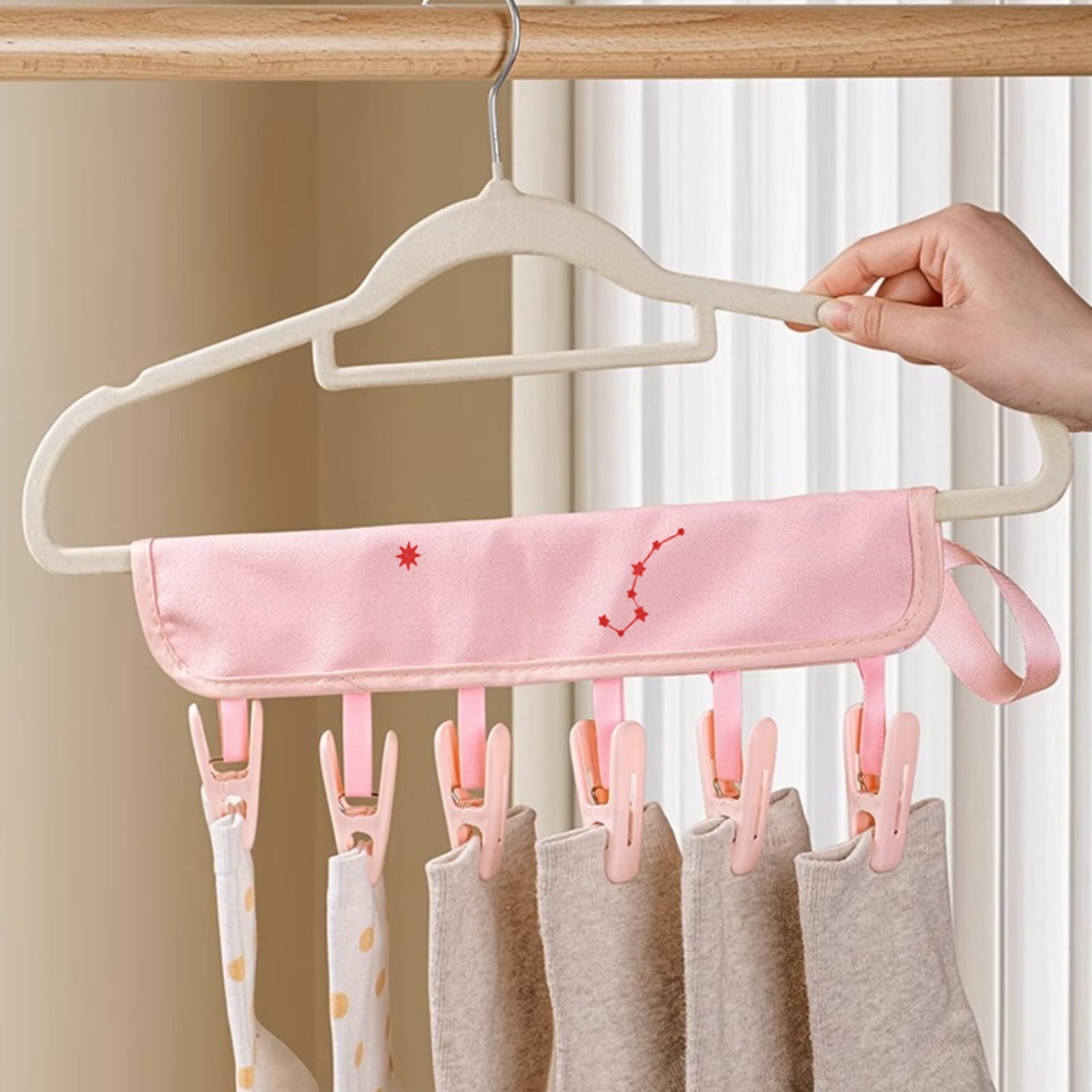 Portable Folding Travel Clothes Hanger, Lightweight Drying Rack for ...