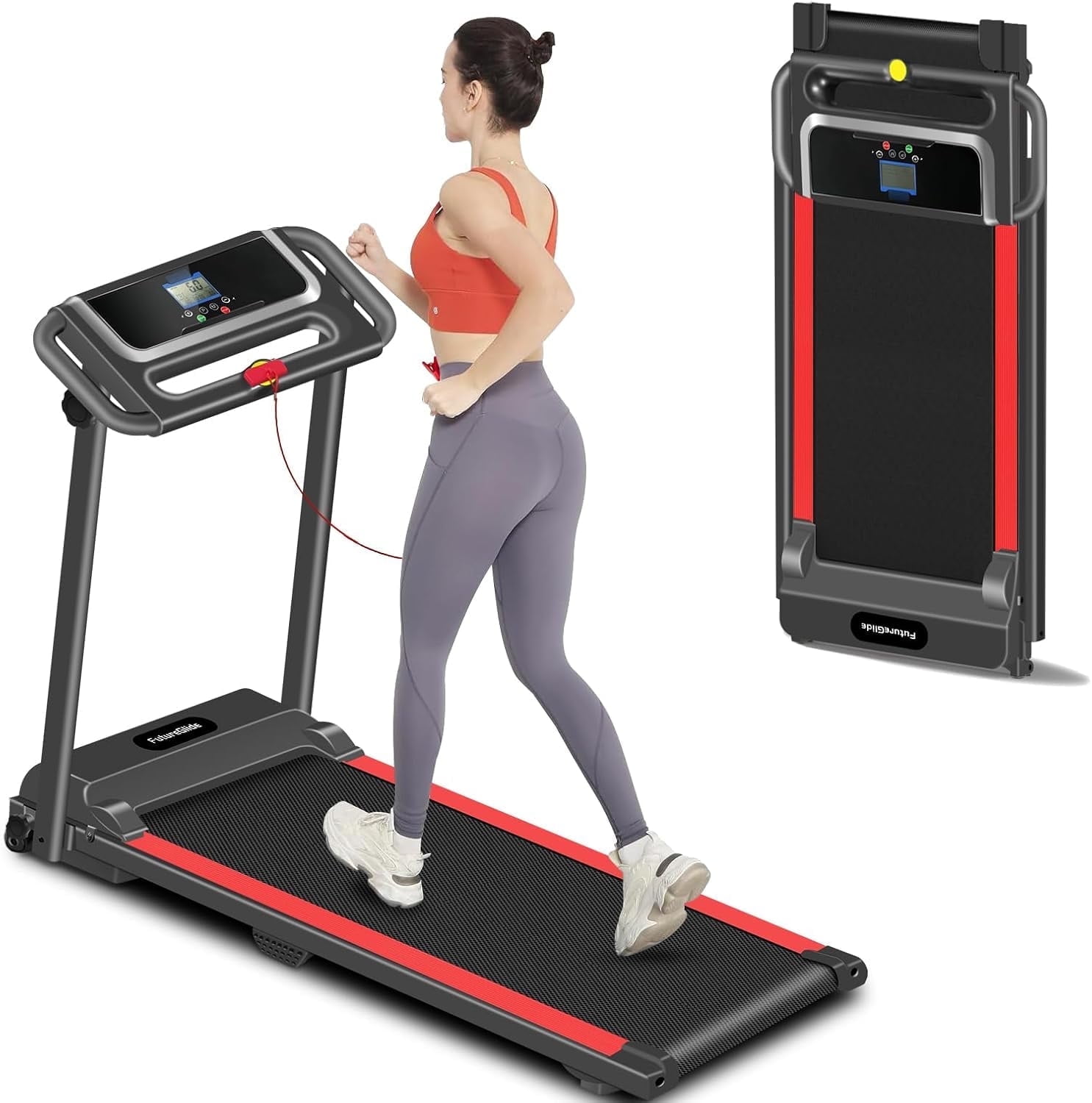 Portable Folding Treadmill, 3.0 HP Foldable Compact Treadmill for Home ...