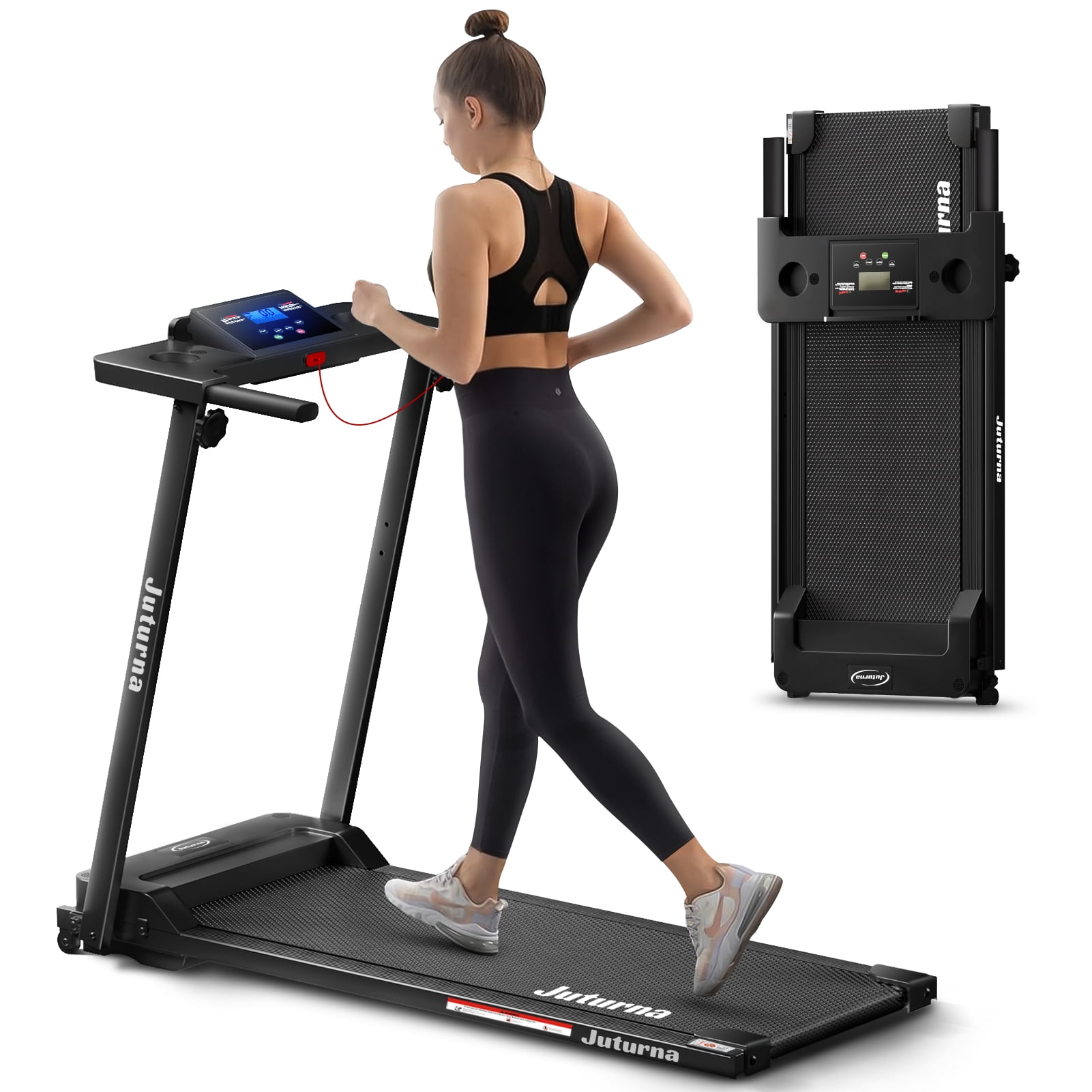 Portable Folding Treadmill, 3.0 HP Foldable Compact Treadmill for Home ...