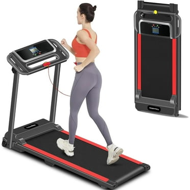 SuperFit Up To 7.5MPH 2.25HP 2 in 1 Dual Display Screen Treadmill ...