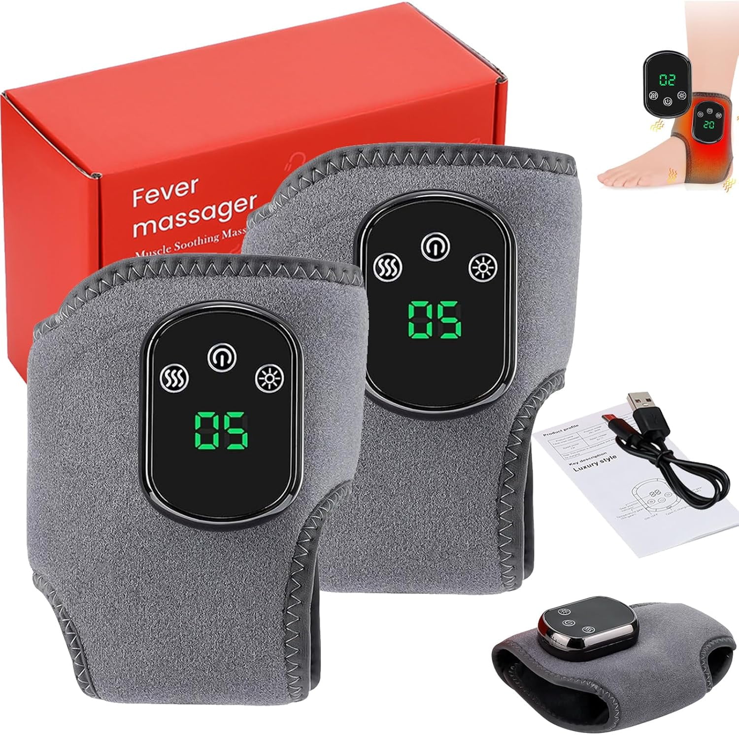 Portable Foot Massager, 3-in-1 Foot Revive Massager with 3 Vibration ...