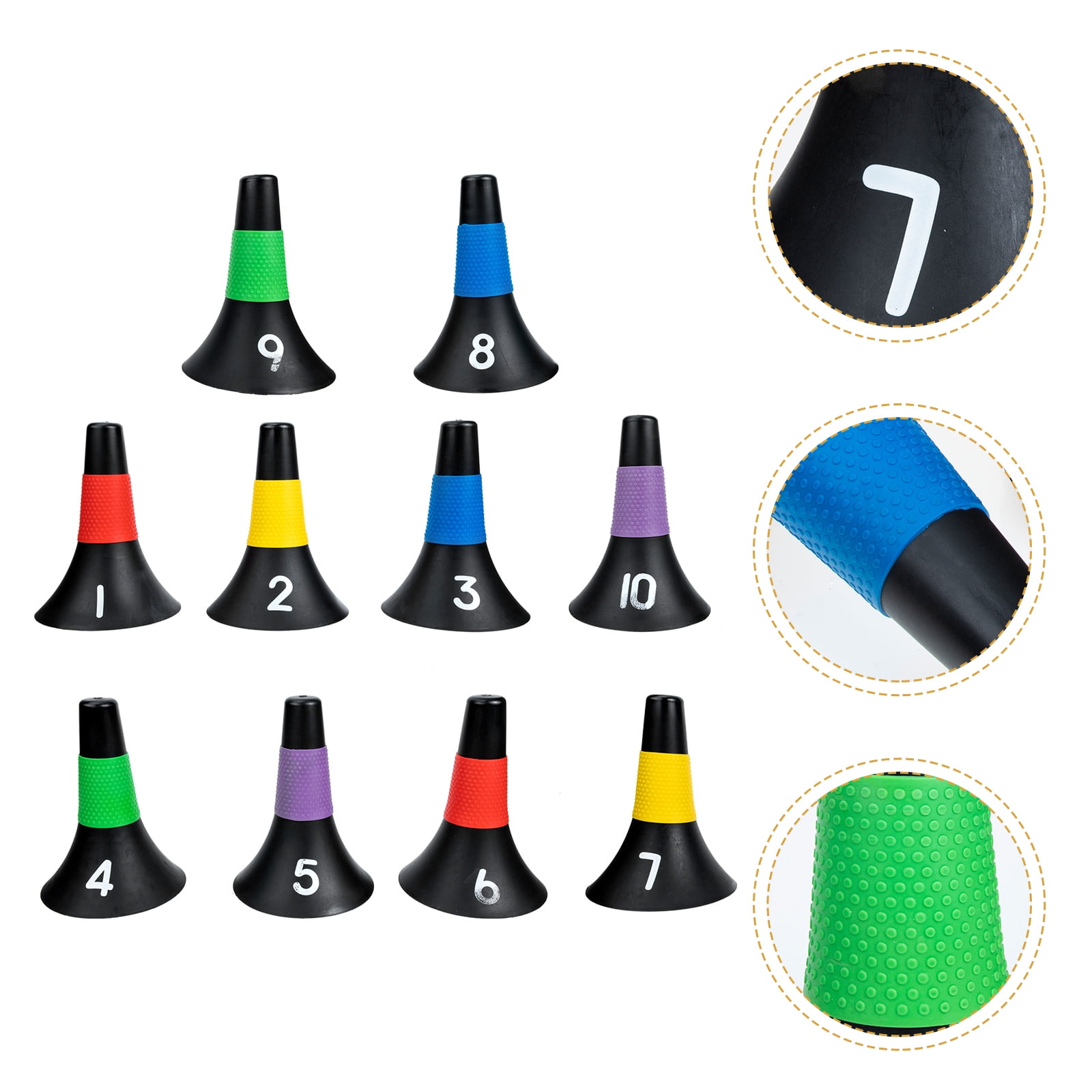 Pawsdot Soccer Practice Cones Football Training Marker Cones Pe 10Pcs 9 ...