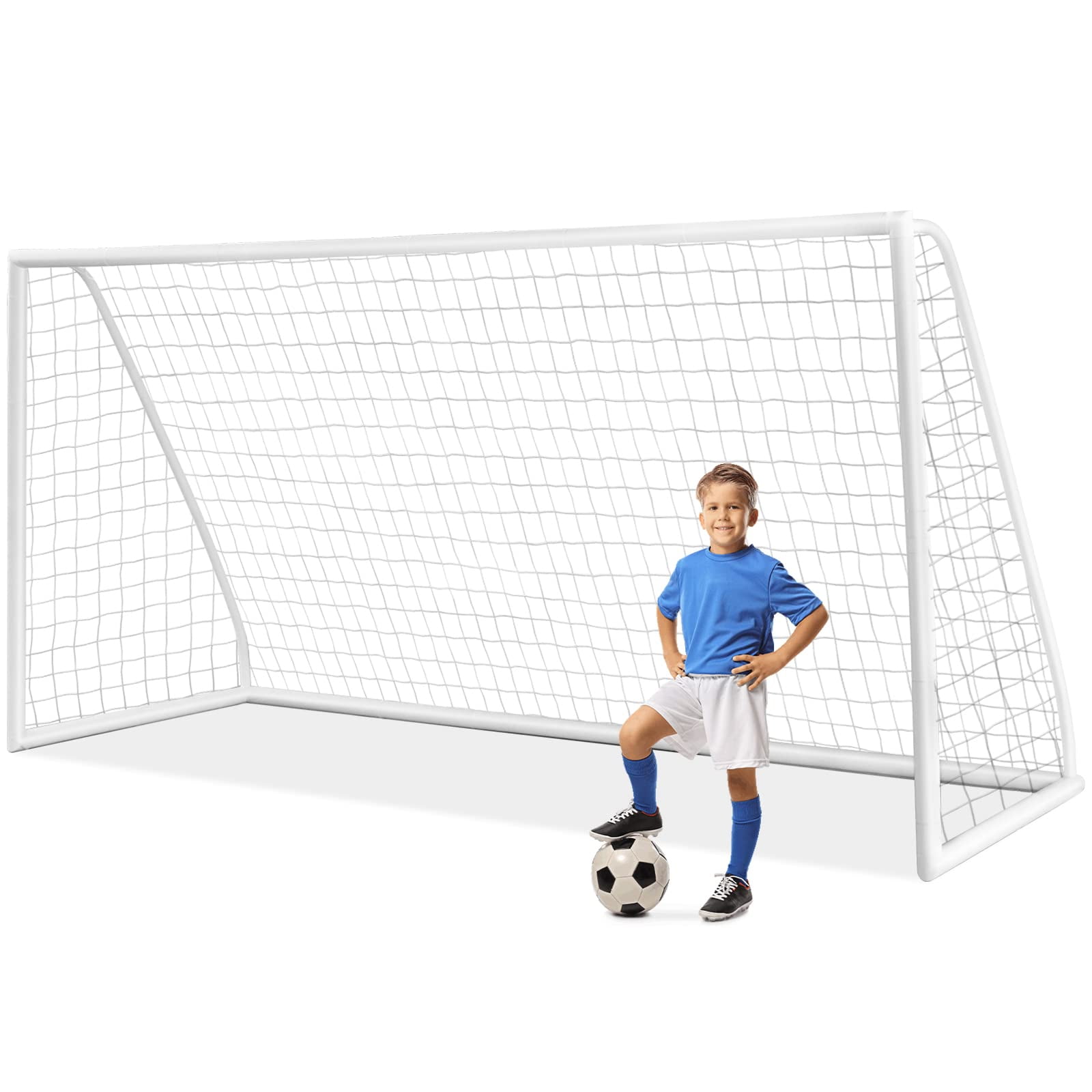 Portable Football Goal 12x6 8x6 6x4 Feet, UPVC Frame with High Strength ...