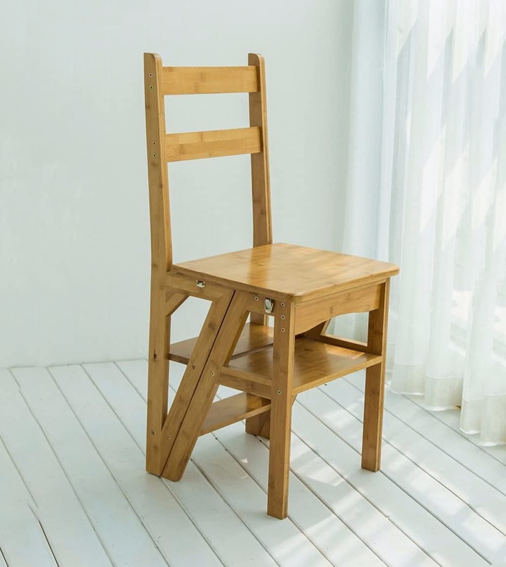 Portable Freestanding Step Ladder Rack Holder Plant Stool Wooden Rack ...