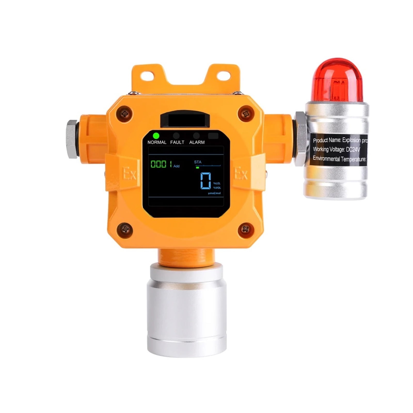 Portable Gas Detector, 4-20MA RS485 Fixed Explosion-proof Combustible Gas Detection Analyzers CO ...