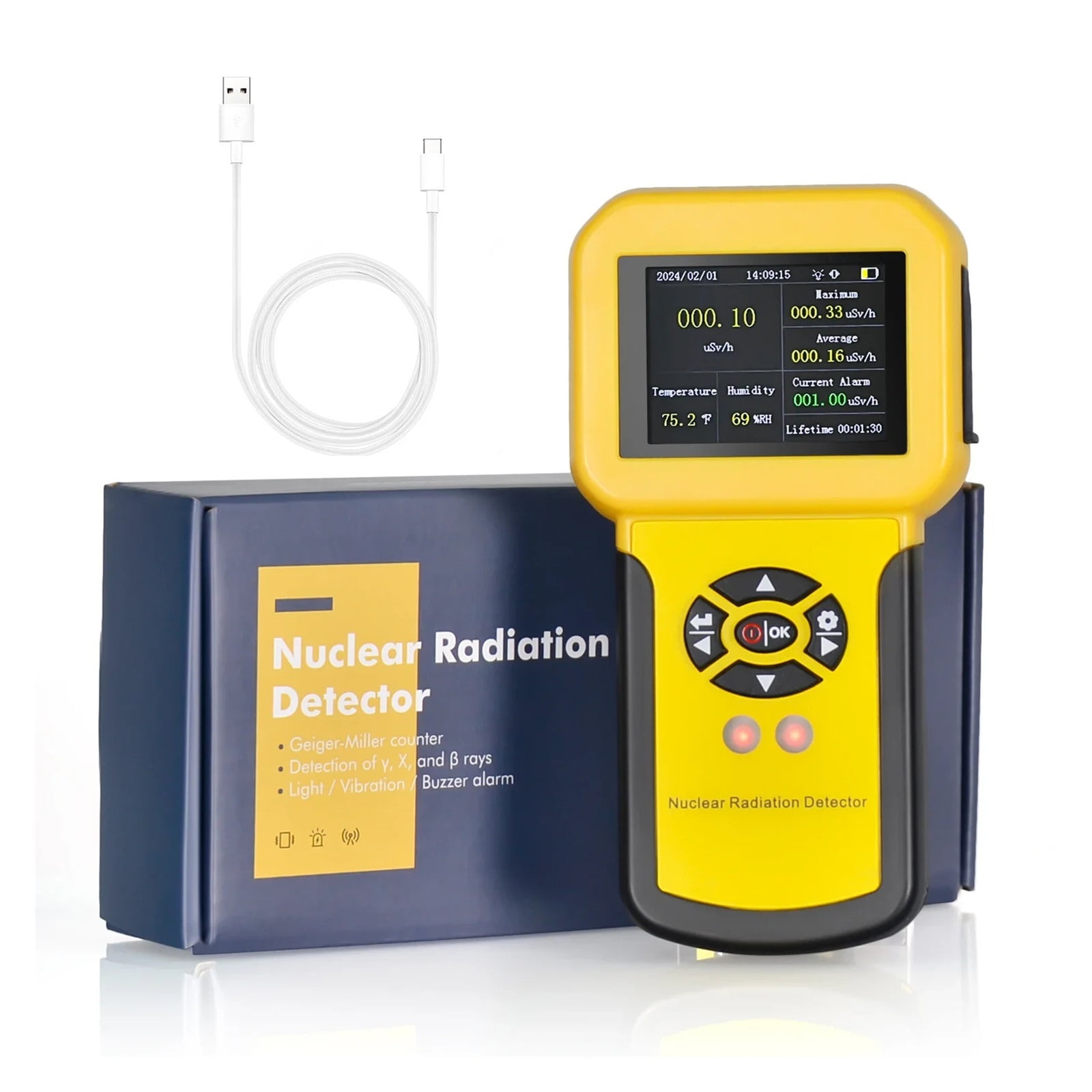 Portable Gas Detector, 886A Professional Nuclear Radiation Detector ...