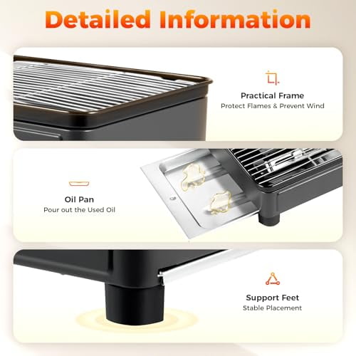 Portable Gas Grill Butane Stove, Portable Camping Grill Gas Stove ...