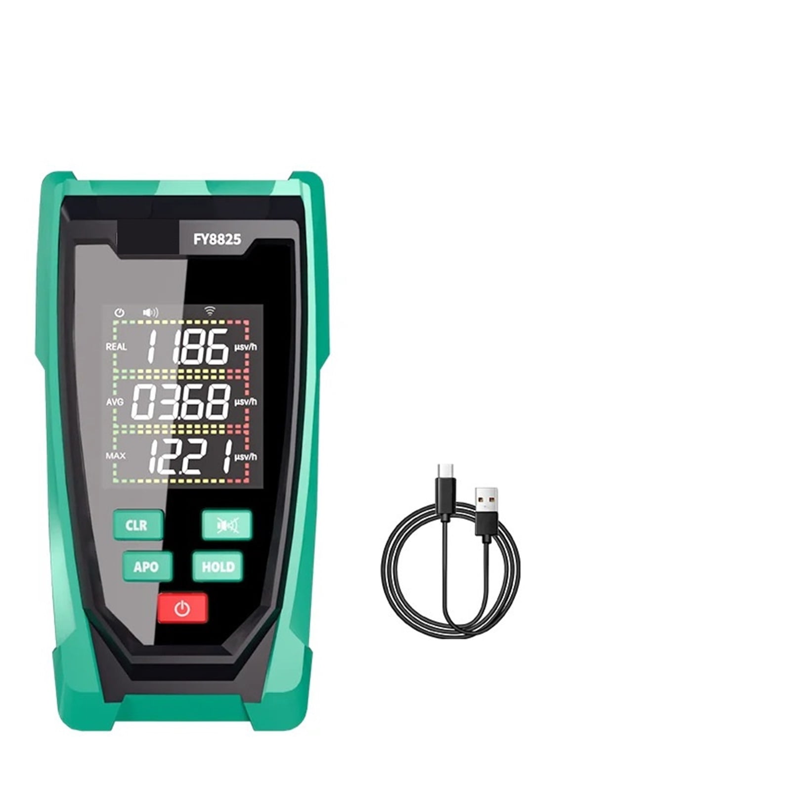 Portable Geiger Counter Nuclear Radiation Detector Personal Dosimeter ...