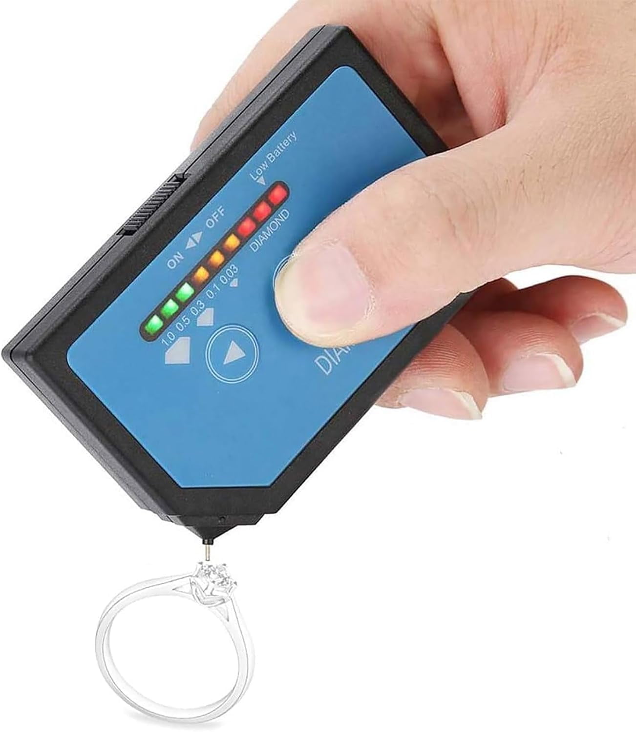 Portable Gem Tester, Jewelry Diamond Meter with LED Indicator Light ...