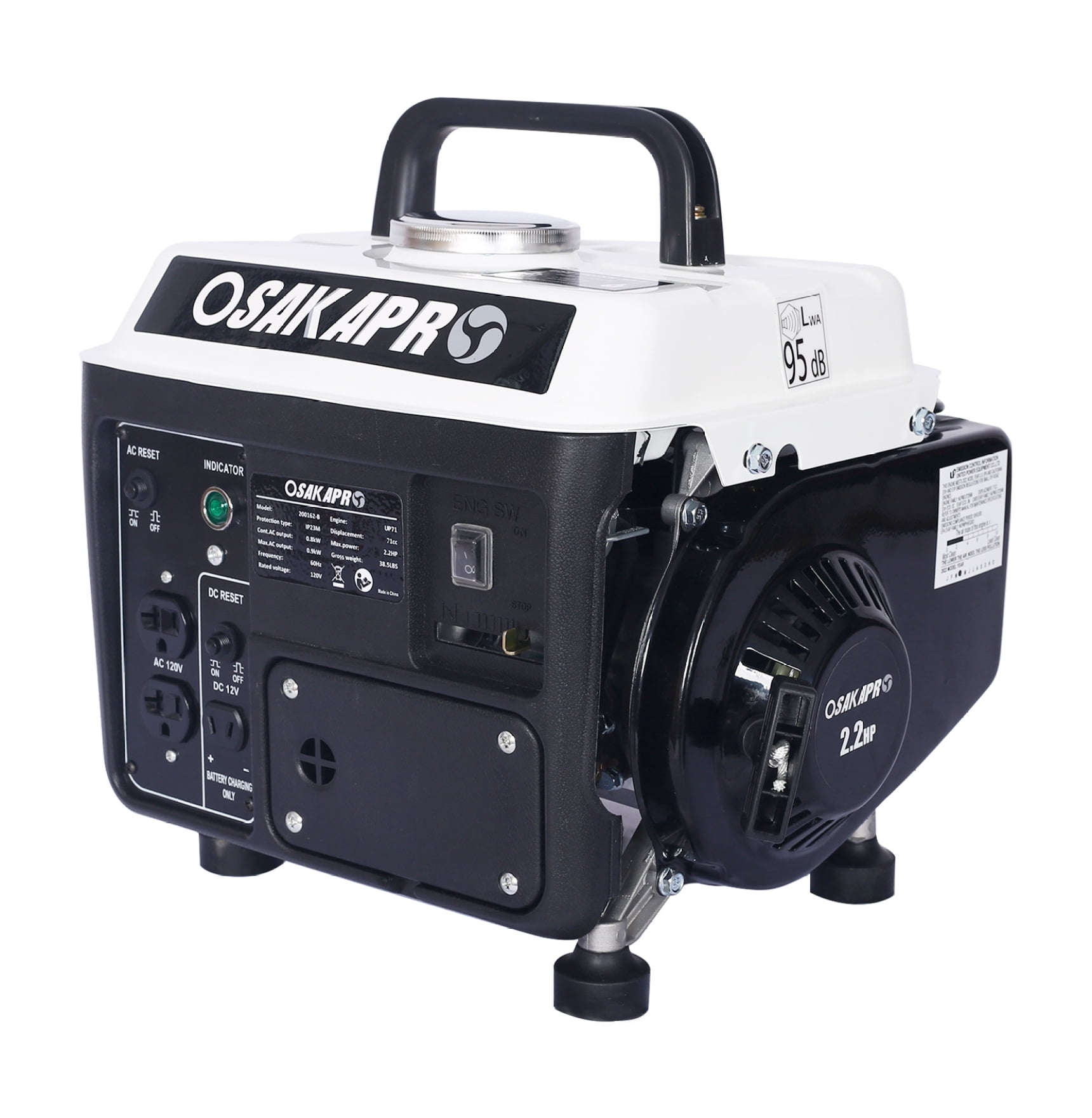 Portable Generator 800W Gas Powered, Low Noise, EPA Compliant, for Home ...
