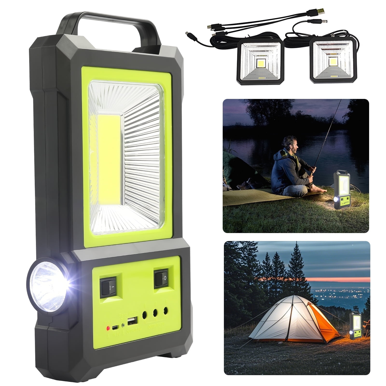 Portable Generator,DFITO 3600mAh Portable Power Station with Bulb ...