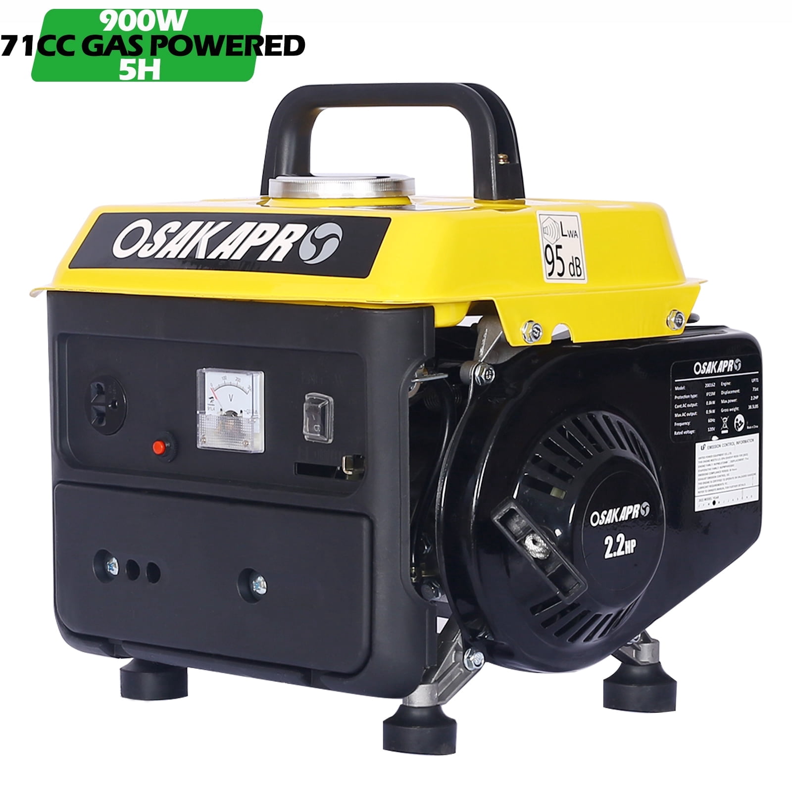 Portable Generator Gas Powered, Home Backup Generator Low Noise, 71CC ...