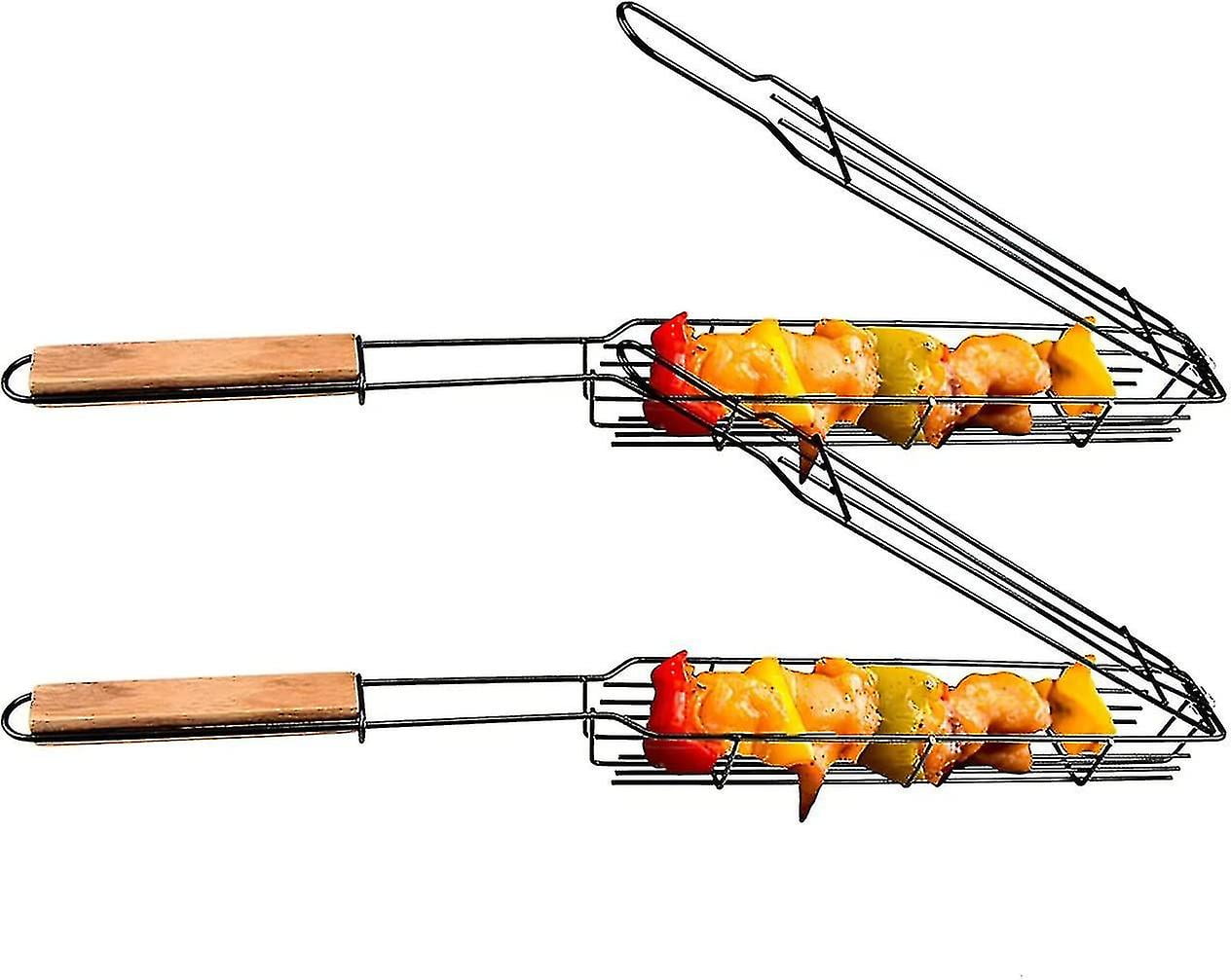 Portable Grilling Baskets, Nonstick Kabob Grilling Baskets For ...