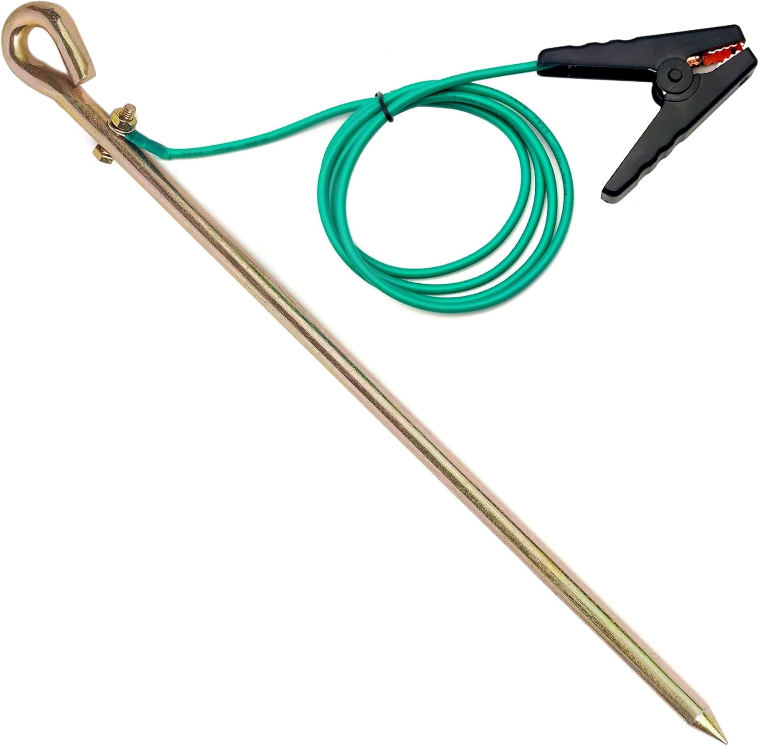 Portable Ground Rod with 5.1ft 12AWG UL Listed Grounding Wire with ...