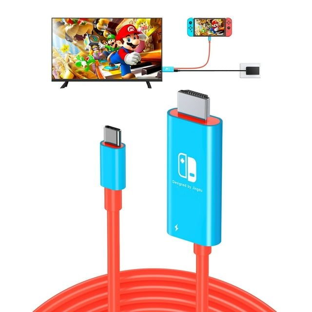 Portable HDMI-compatible Cable Compatible with Nintendo Switch NS/OLED ...