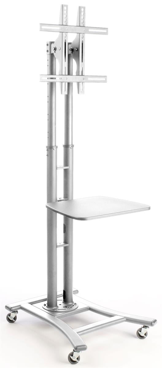 Portable HDTV Stand, 32-70" TV, 19"W Shelf Tray, Height Adjusts to 71.5 ...