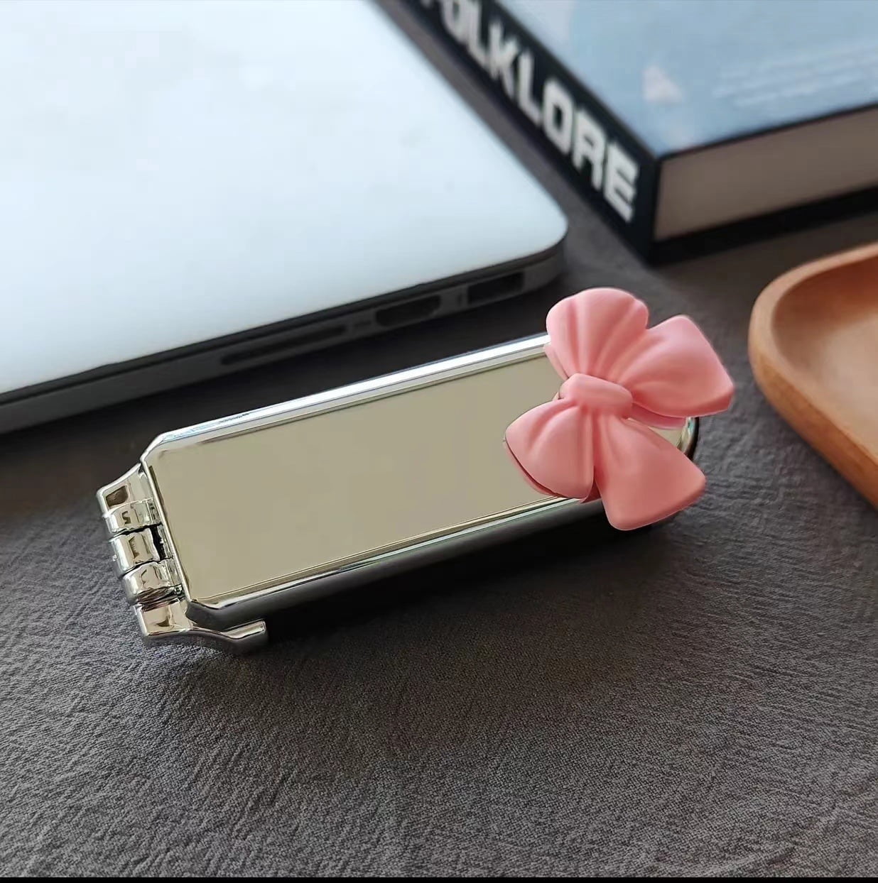 Portable Hair Brush Folding Hair Brush With Mirror Compact Pocket Women ...