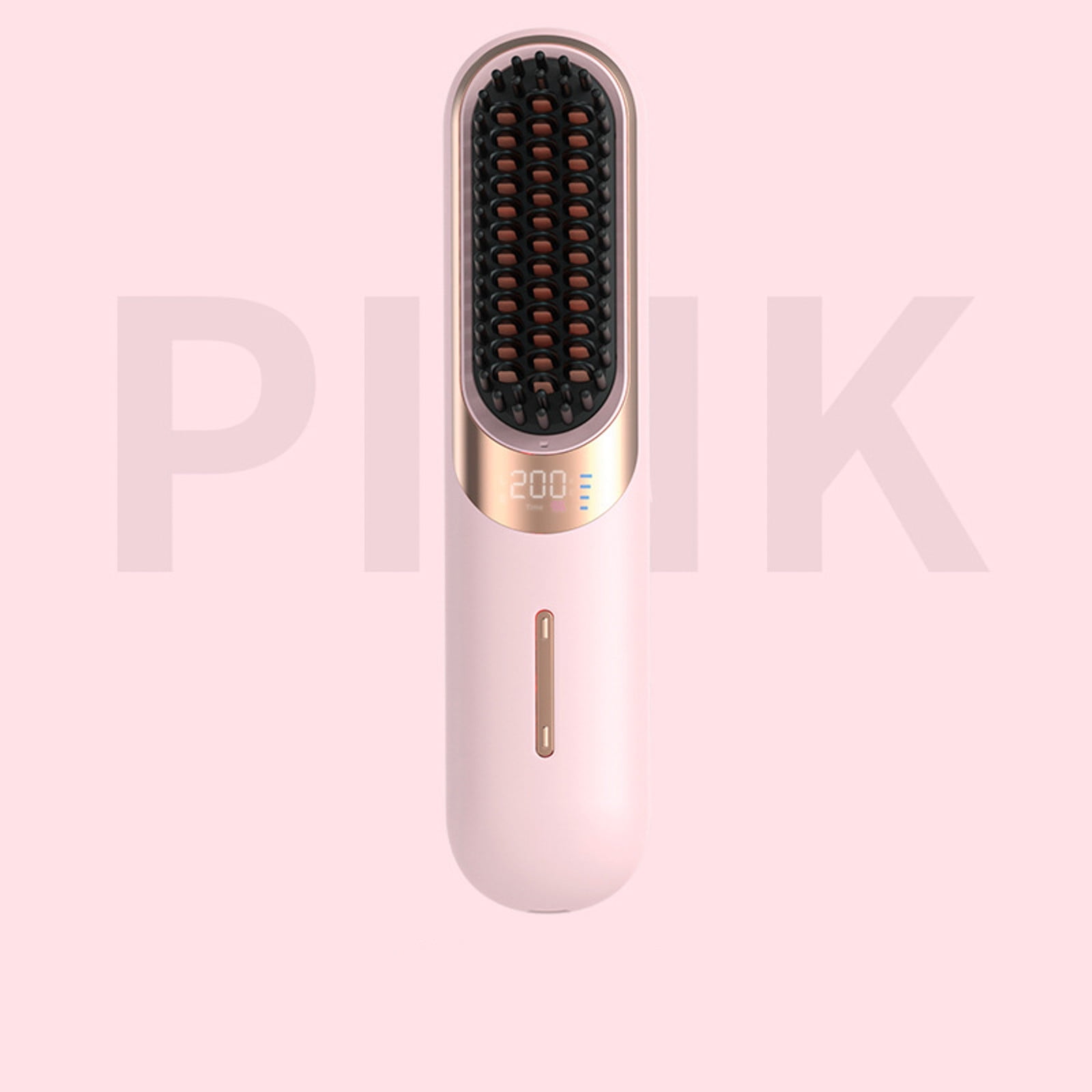 Portable Hair Straightening Brush Cordless Straightener Curling Styler ...