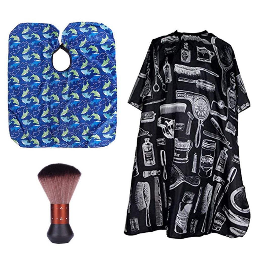 Multi Purpose Hairdressing Cape With Neck Brush Elastic Closure Gown ...