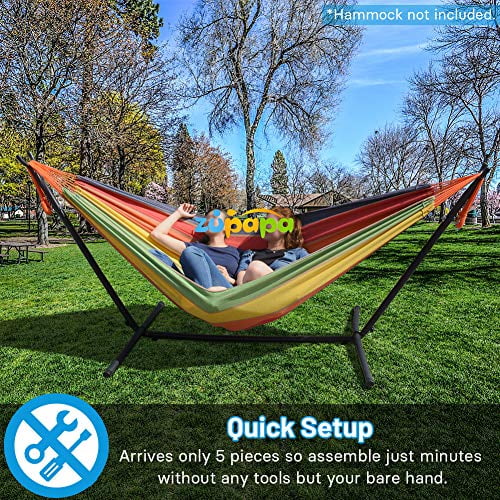 Portable Hammock Stand, Space Saving Steel Hammock Frame, 2 Person Use ...