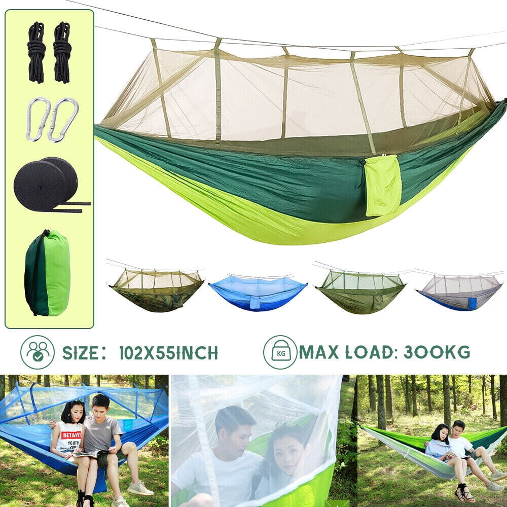 Portable Hammock with Mosquito Net 2 person Awning Rain Fly Tarp ...
