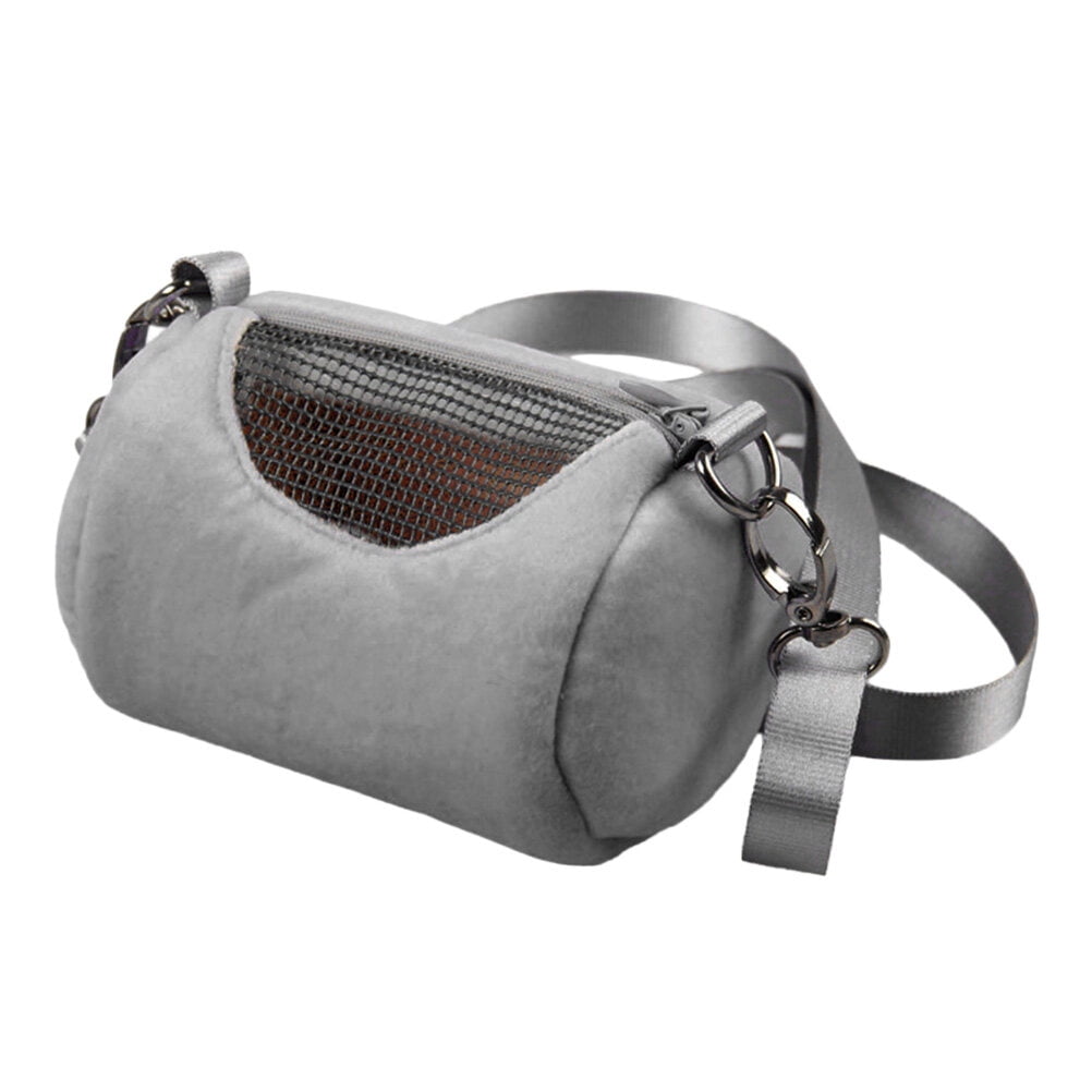 Portable Hamster Pet Carrier Round Outdoor Travel Storage Bag Grey 1 ...