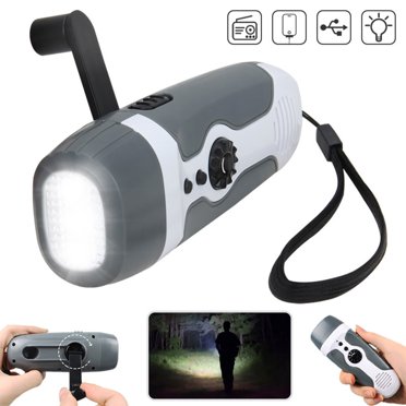 Emergency Power Station, 4 Function Flashlight, Radio, Siren, and Cell ...