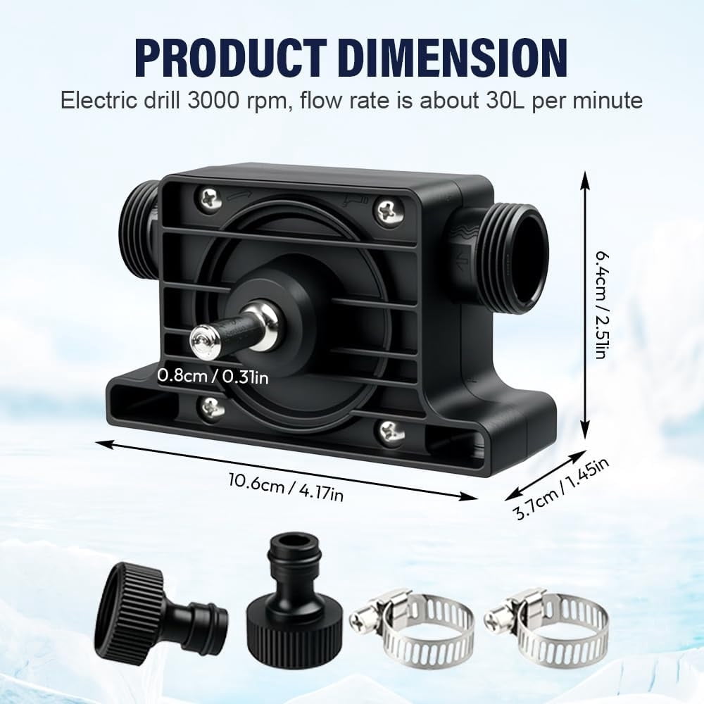 Portable Hand Electric Drill Pump,Self Priming Water Transfer Small ...