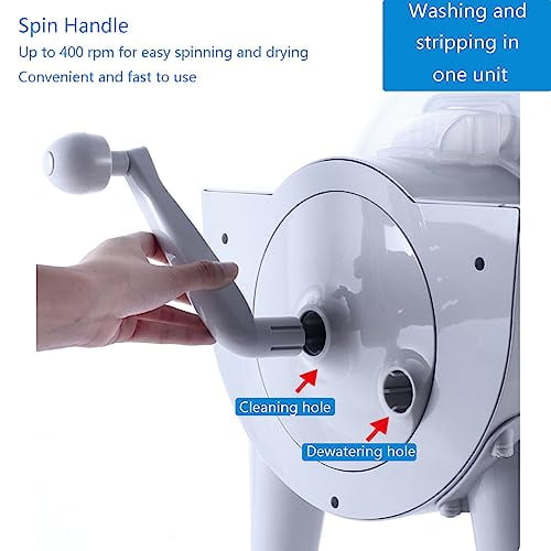 Portable Hand-Operated Drum Washing Machine, Non-Electric Manual ...