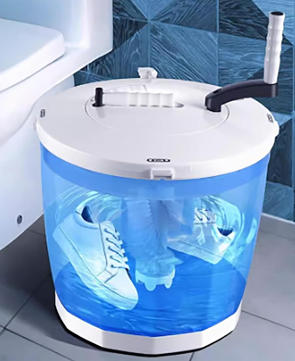 Portable Hand cranked clothes spin drying bucket, Non-Electric Washing ...
