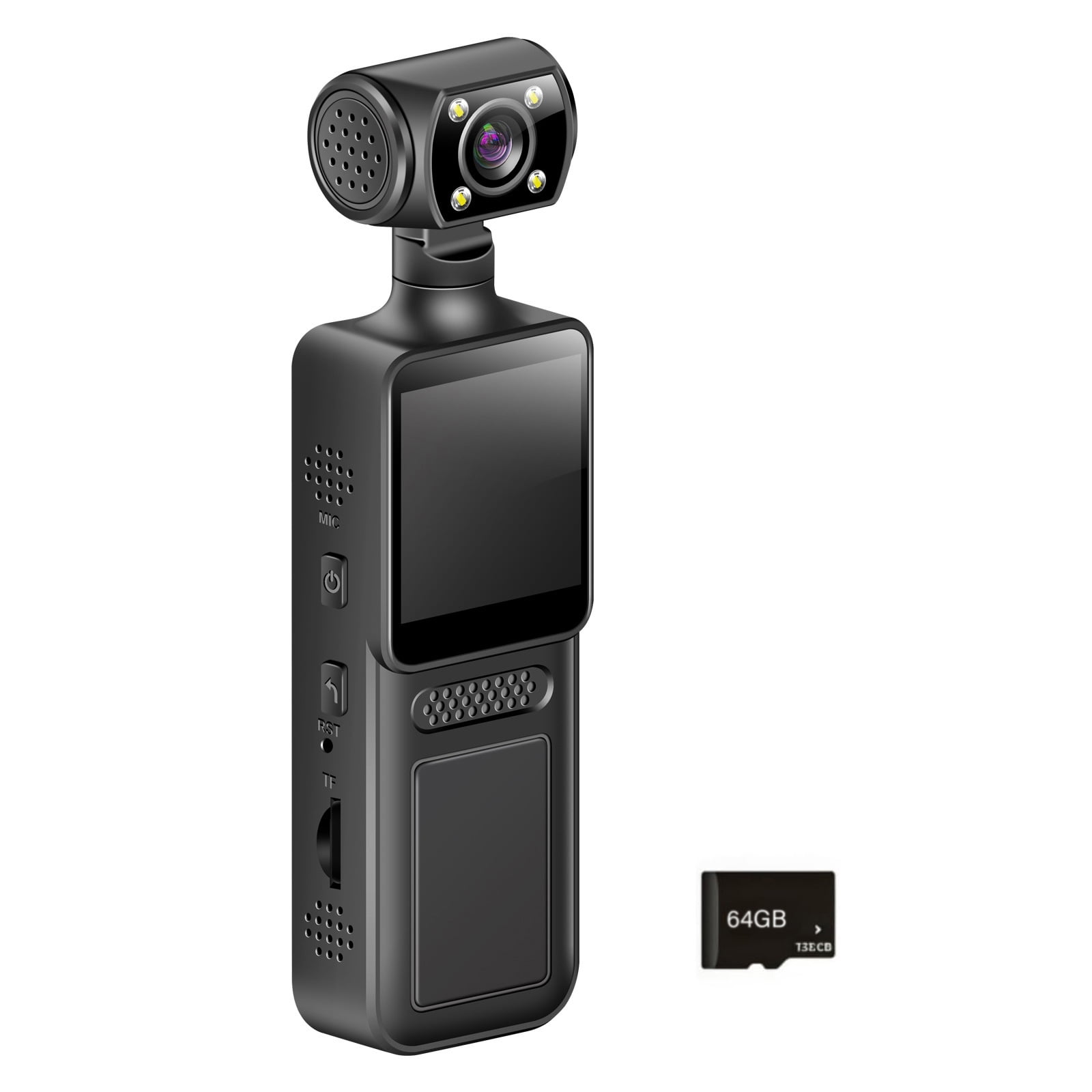 Portable Handheld 4K Pocket Camera 180 Degree Rotating Camera Portable ...