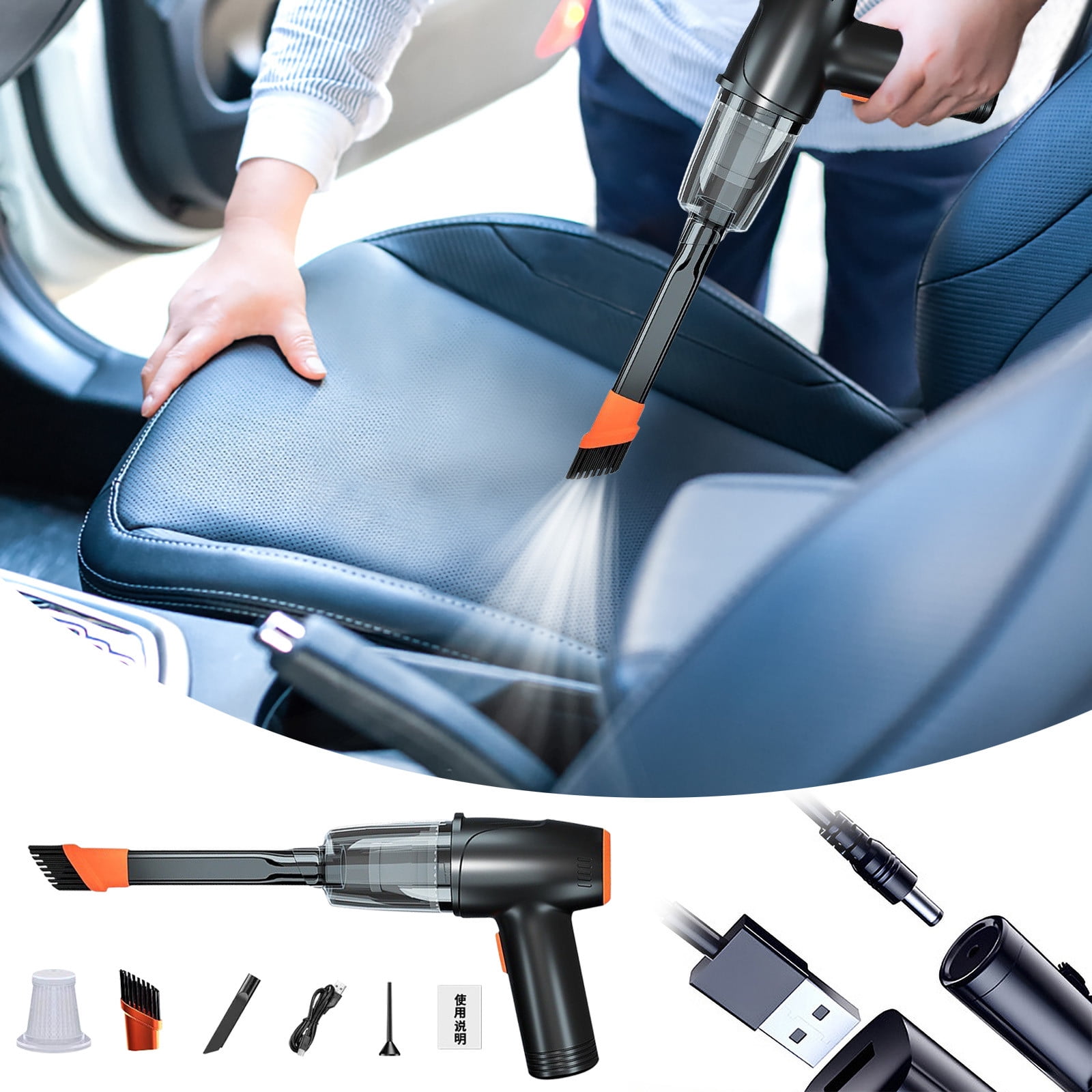 Portable Handheld Car Vacuum Cleaner Wireless Mini High Power with ...