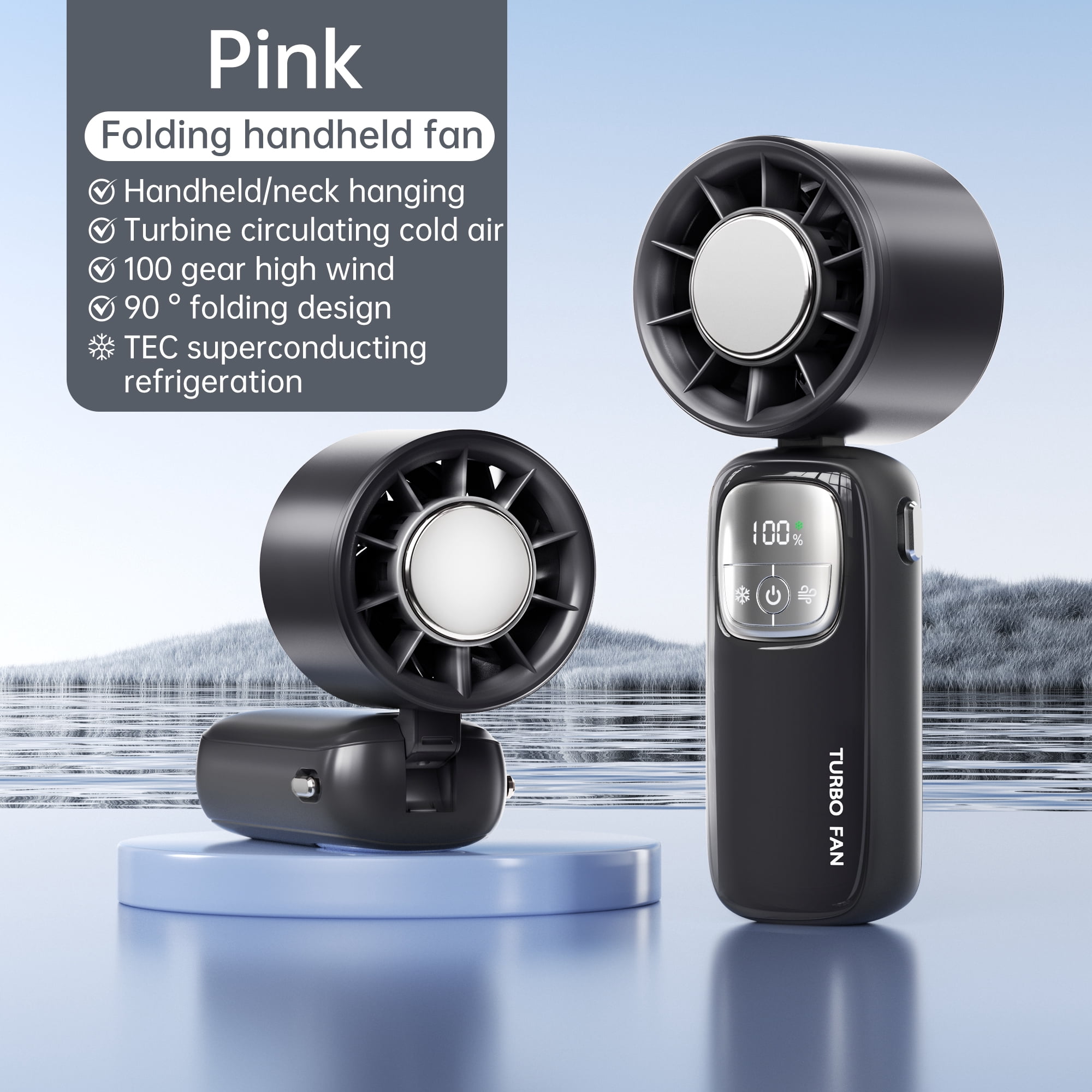 Portable Handheld Cooling Fan with TEC Superconduct Refrigeration, 100 ...
